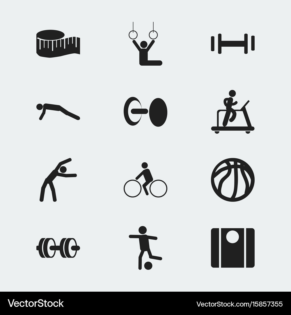 Set 12 editable healthy icons includes symbols Vector Image
