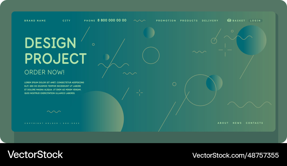 Template for the design and placement of text Vector Image