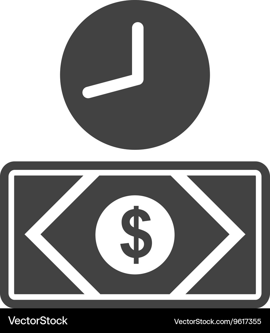 Time based currency Royalty Free Vector Image - VectorStock