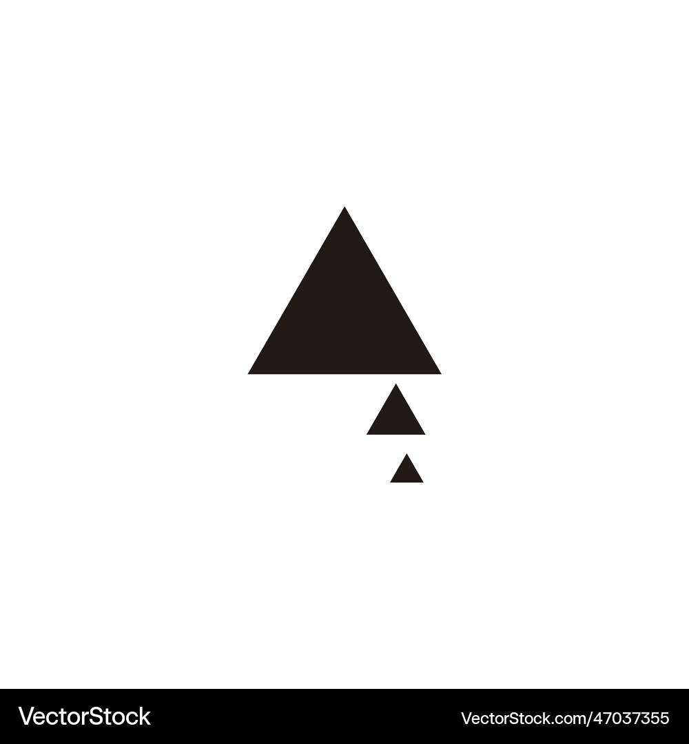 Triangles message geometric symbol simple logo Vector Image