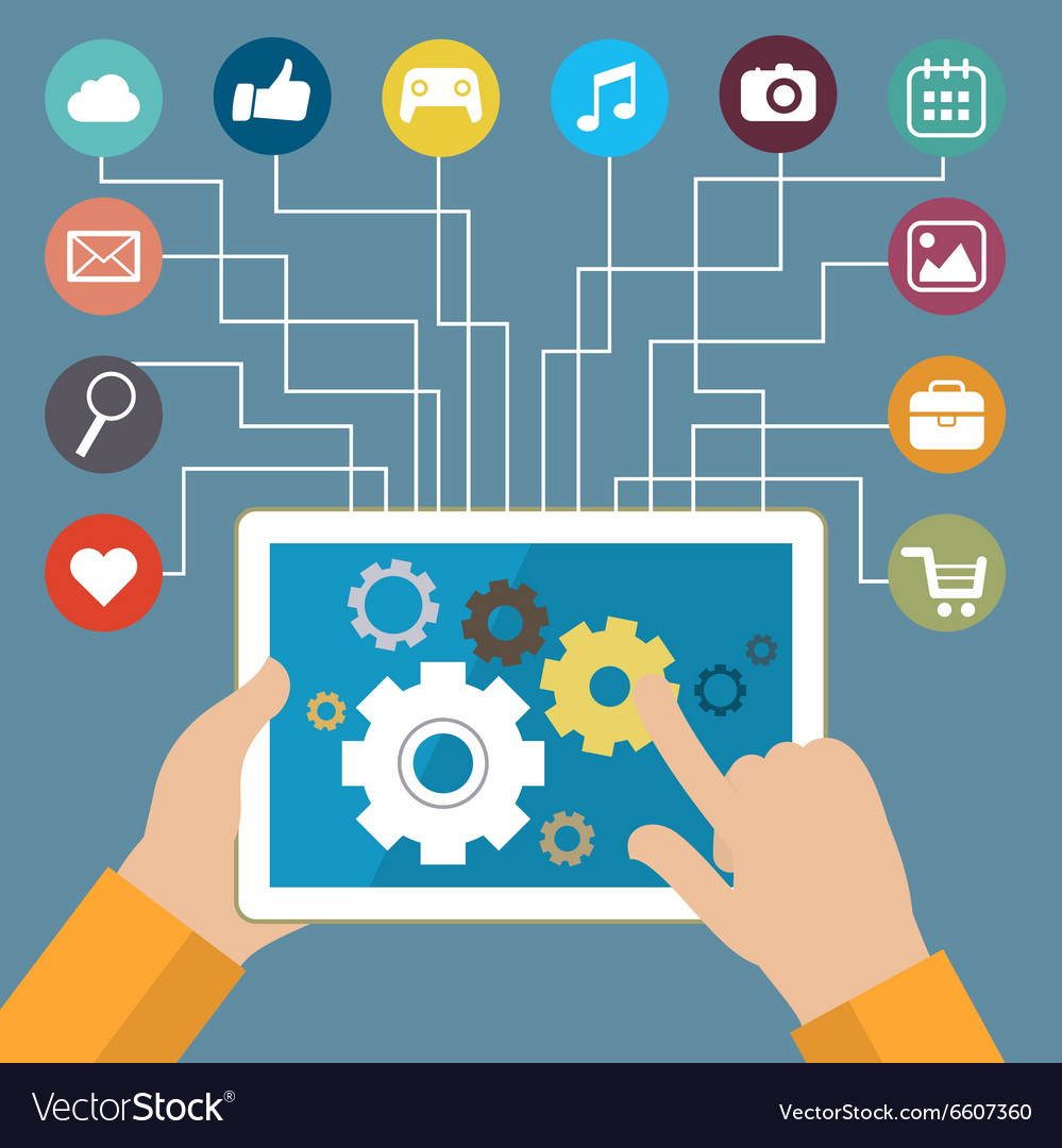 App development concept Royalty Free Vector Image