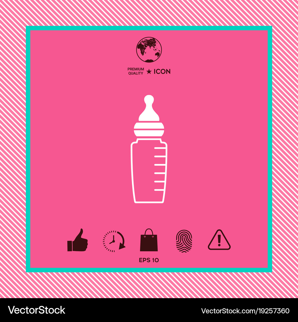 Baby feeding bottle icon Royalty Free Vector Image