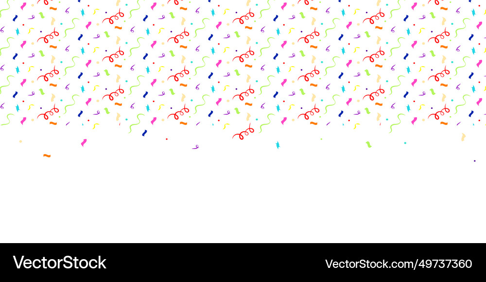 Colorful confetti frame follows the pattern great Vector Image