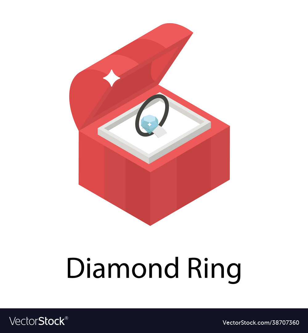 Diamond ring Royalty Free Vector Image - VectorStock