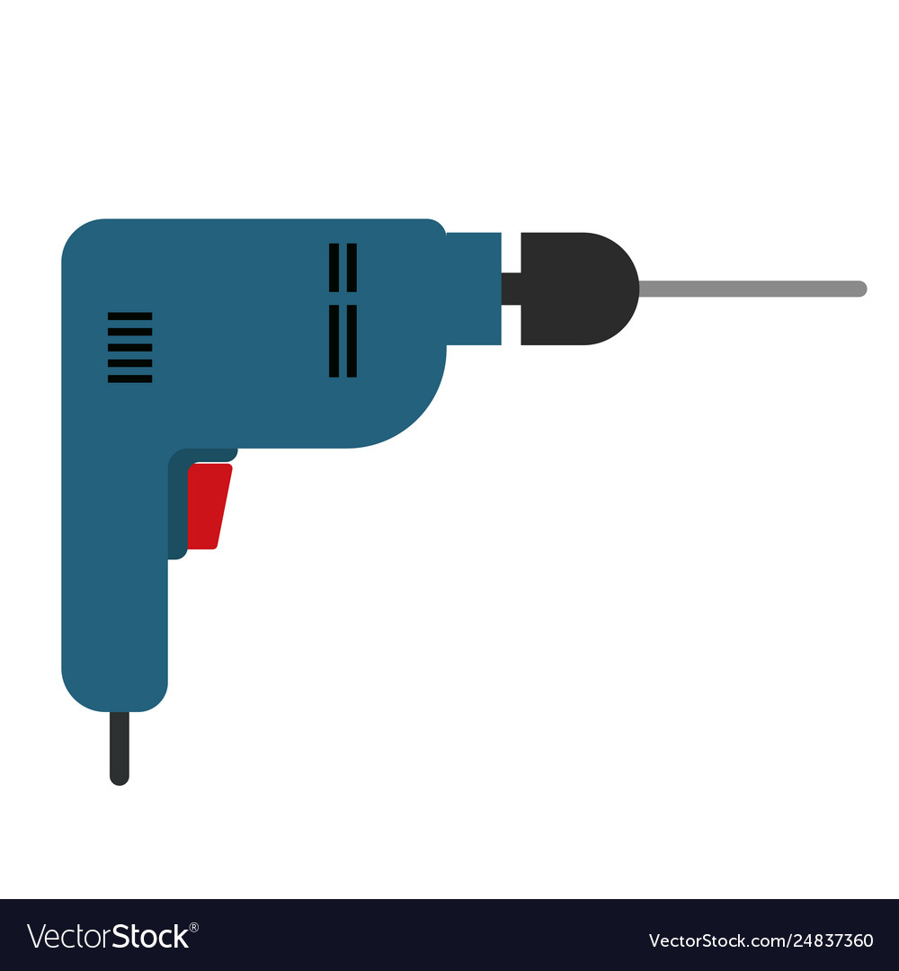 Drill flat Royalty Free Vector Image - VectorStock