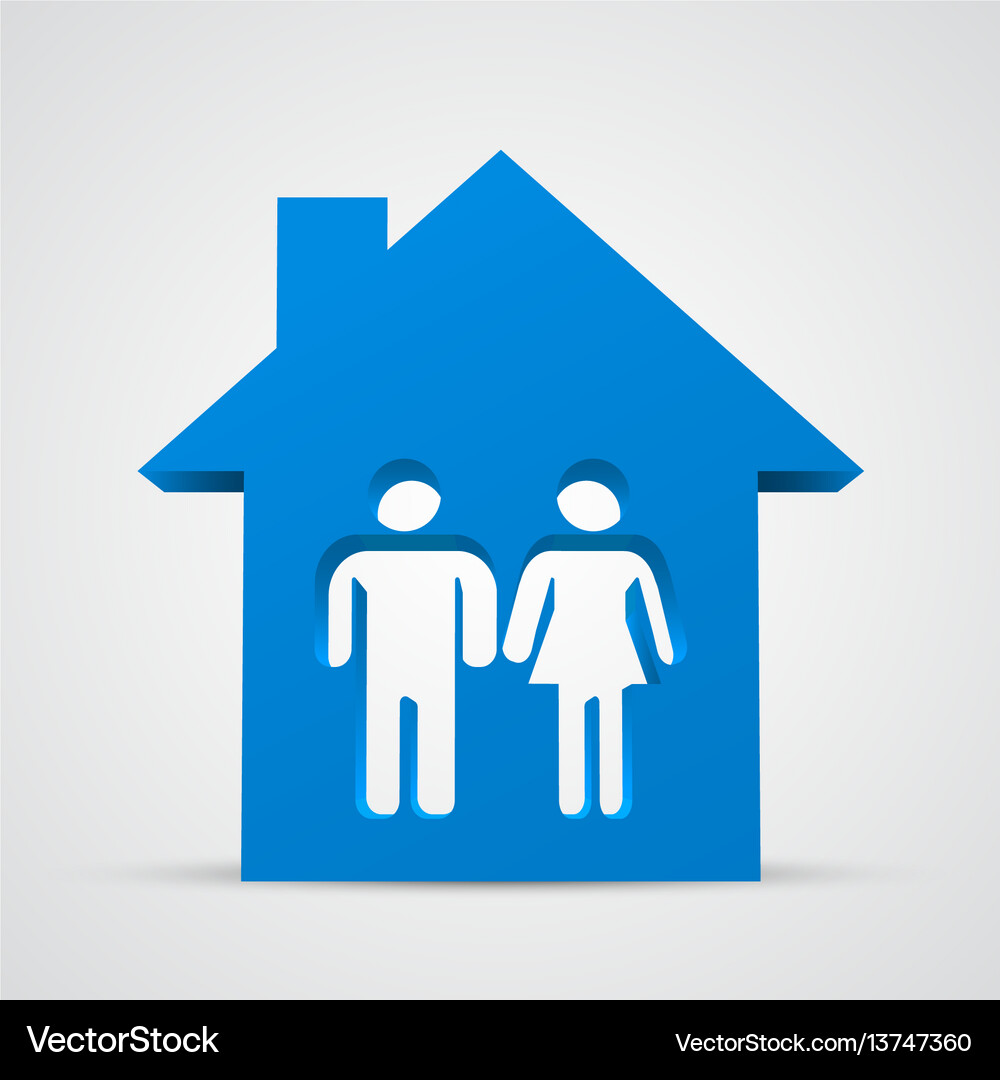 Family Home Icon Royalty Free Vector Image - VectorStock