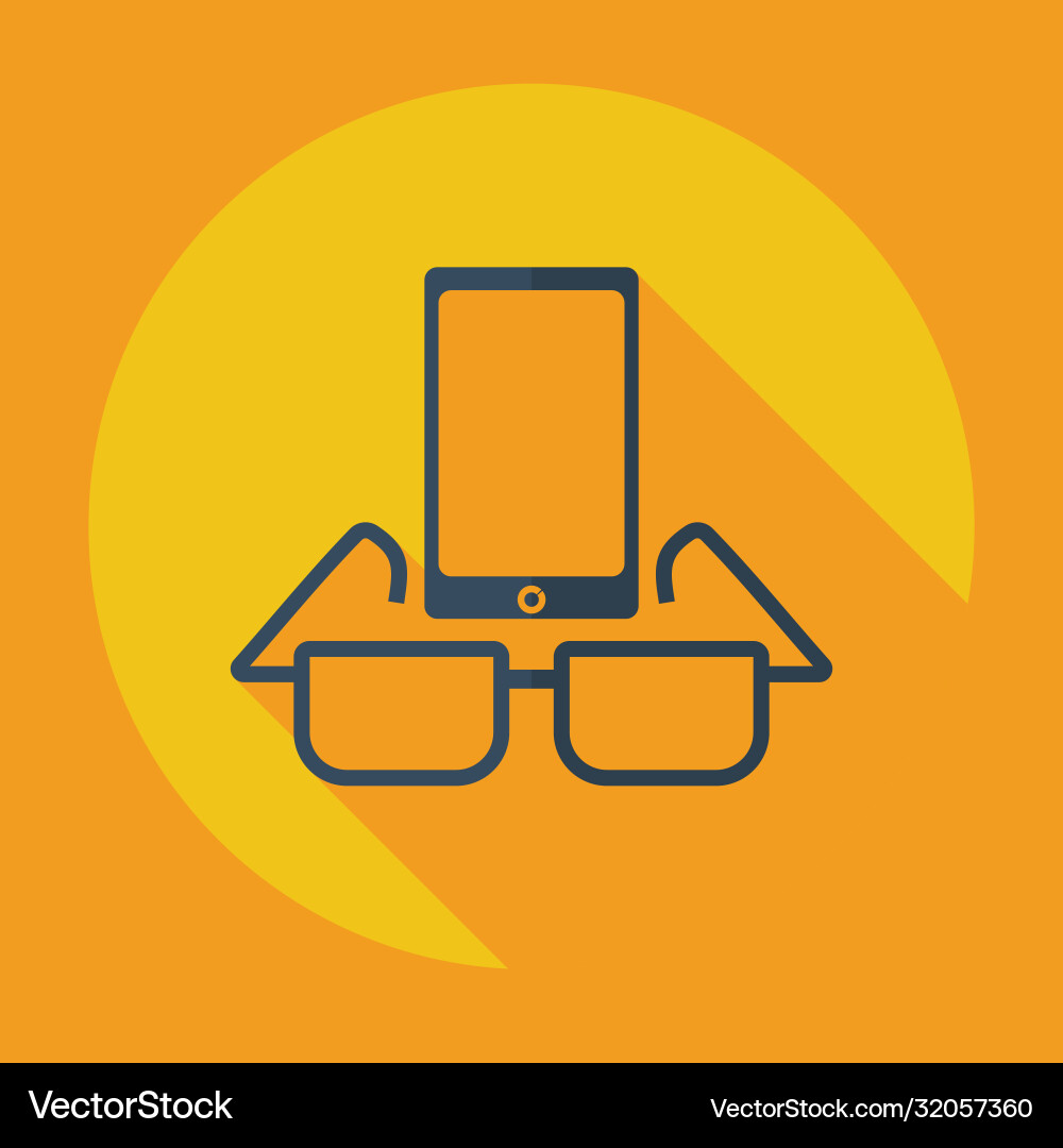 Flat icon gadget phone business theme Royalty Free Vector