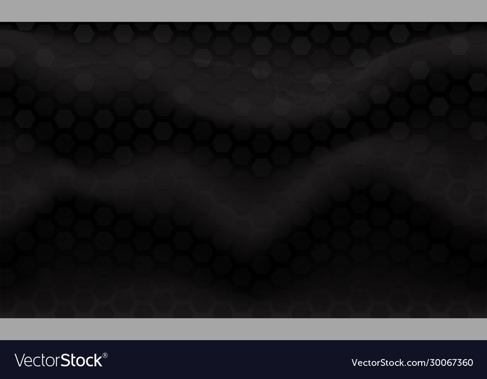 Hexagon texture pattern abstract 3d black Vector Image