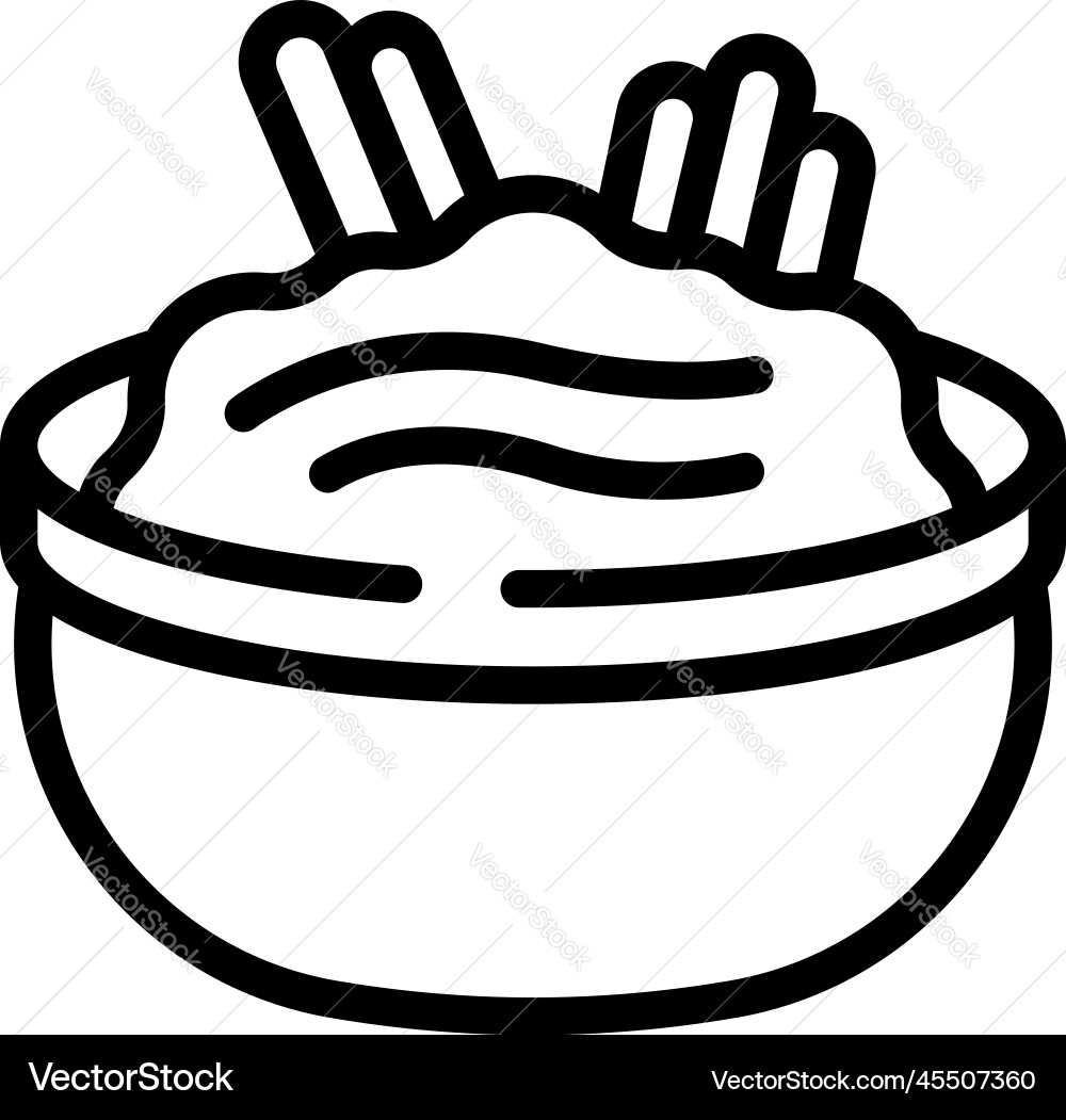 Hummus cuisine icon outline olive Royalty Free Vector Image