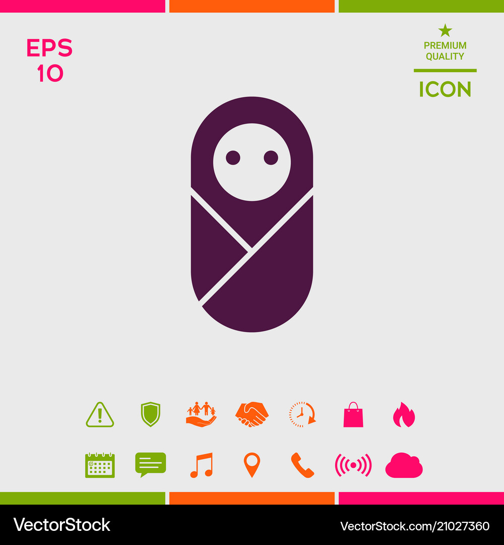 Infant neonate newborn icon Royalty Free Vector Image
