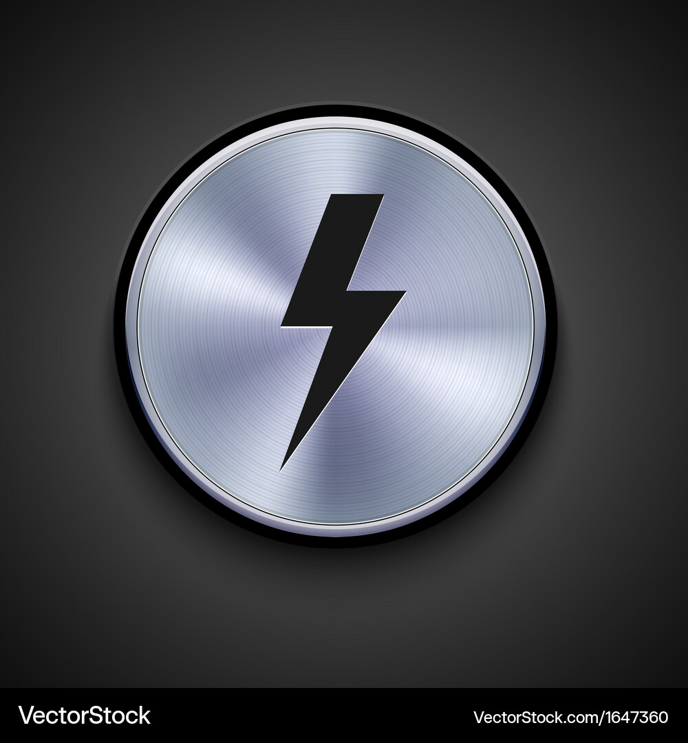 Metal icon on gray background eps10 Royalty Free Vector