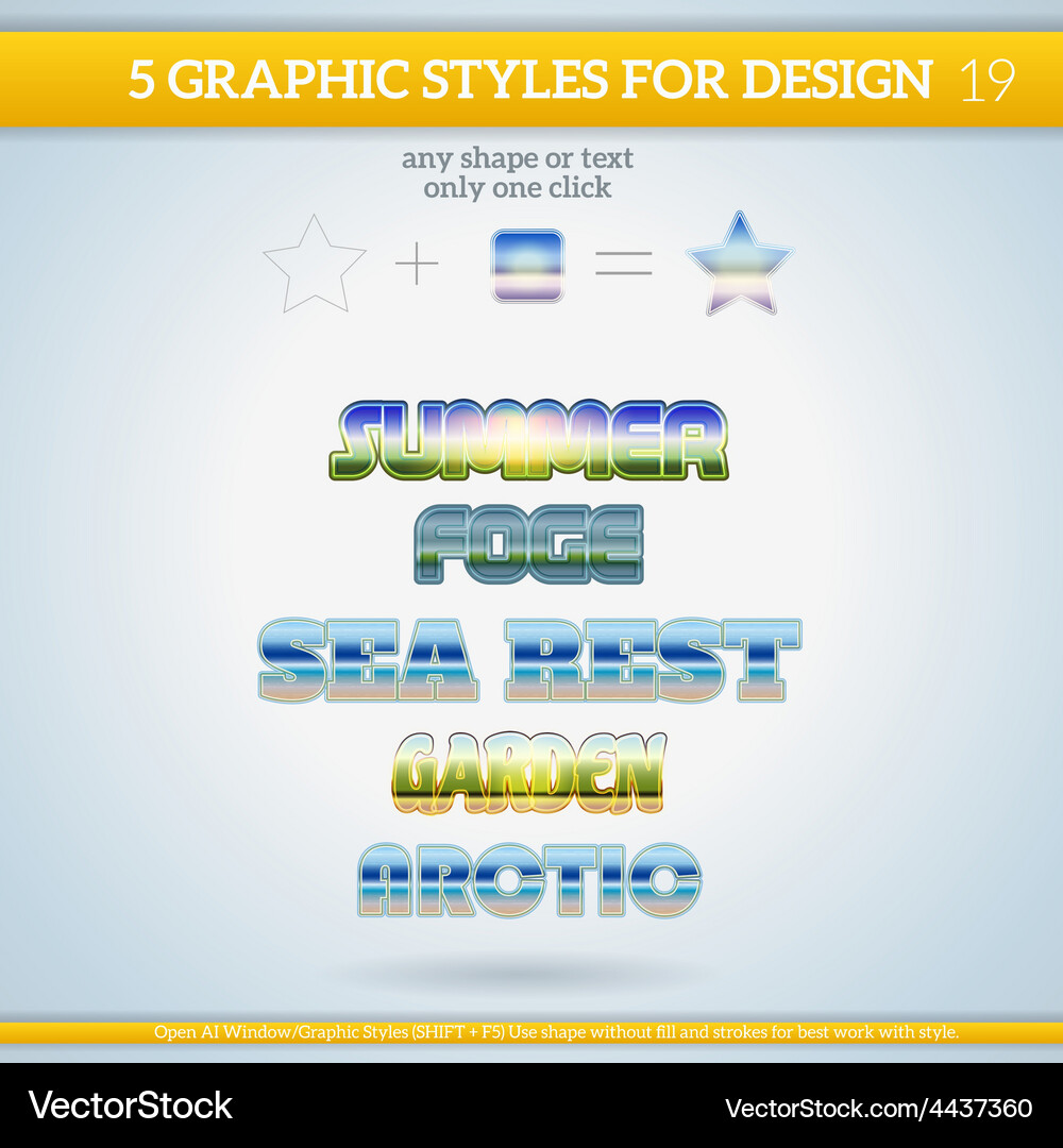Set of various graphic styles for design Vector Image