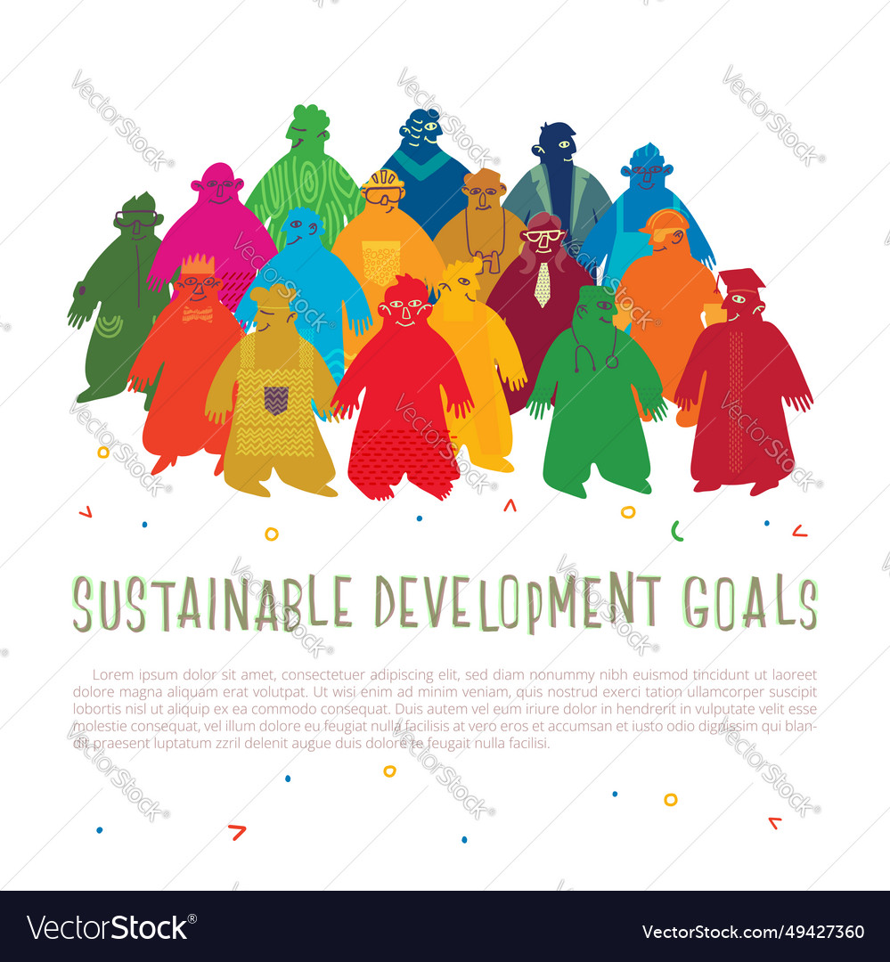 Sustainable development goals set Royalty Free Vector Image