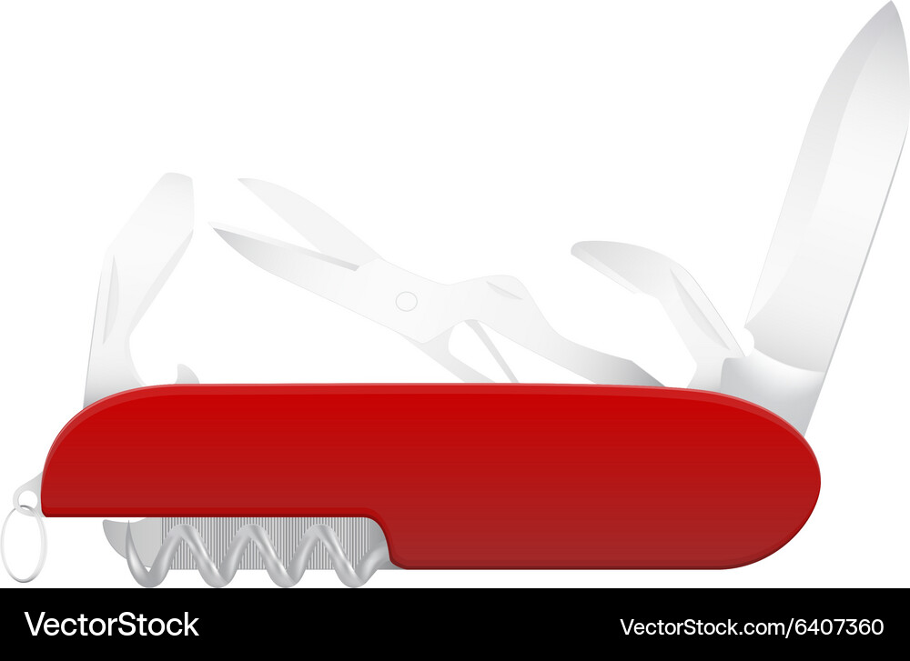 Swiss knife Royalty Free Vector Image - VectorStock