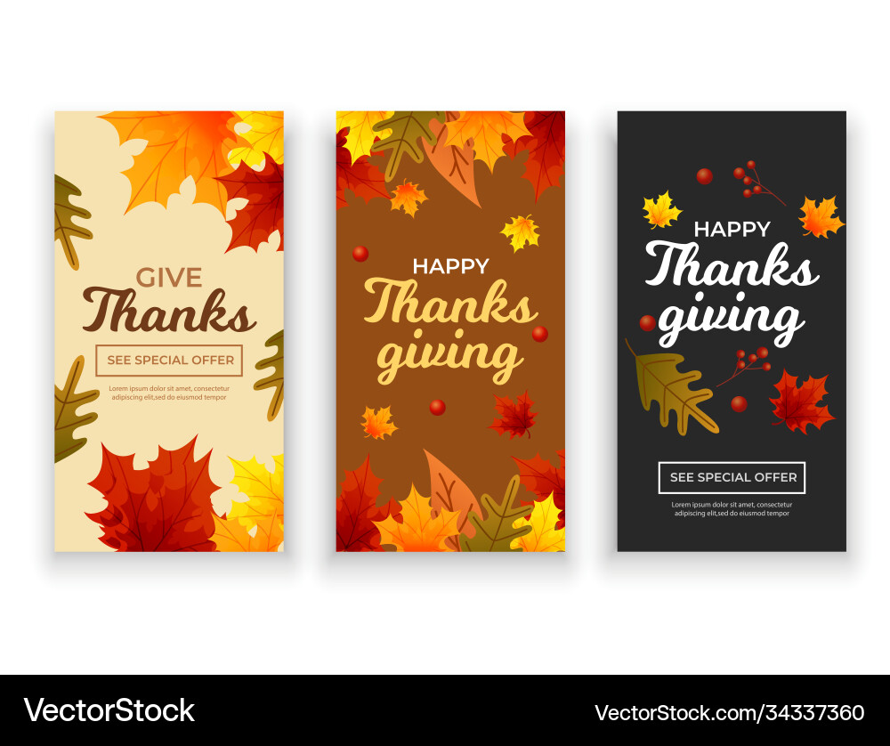 Thanksgiving card background social Royalty Free Vector