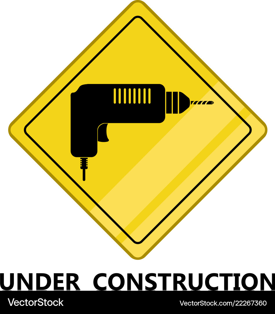 Under construction transit signal Royalty Free Vector Image