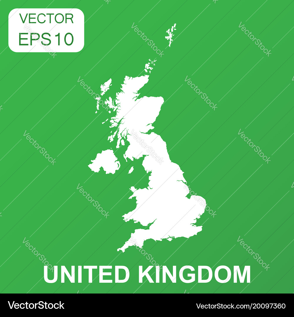 United kingdom map icon business concept Vector Image