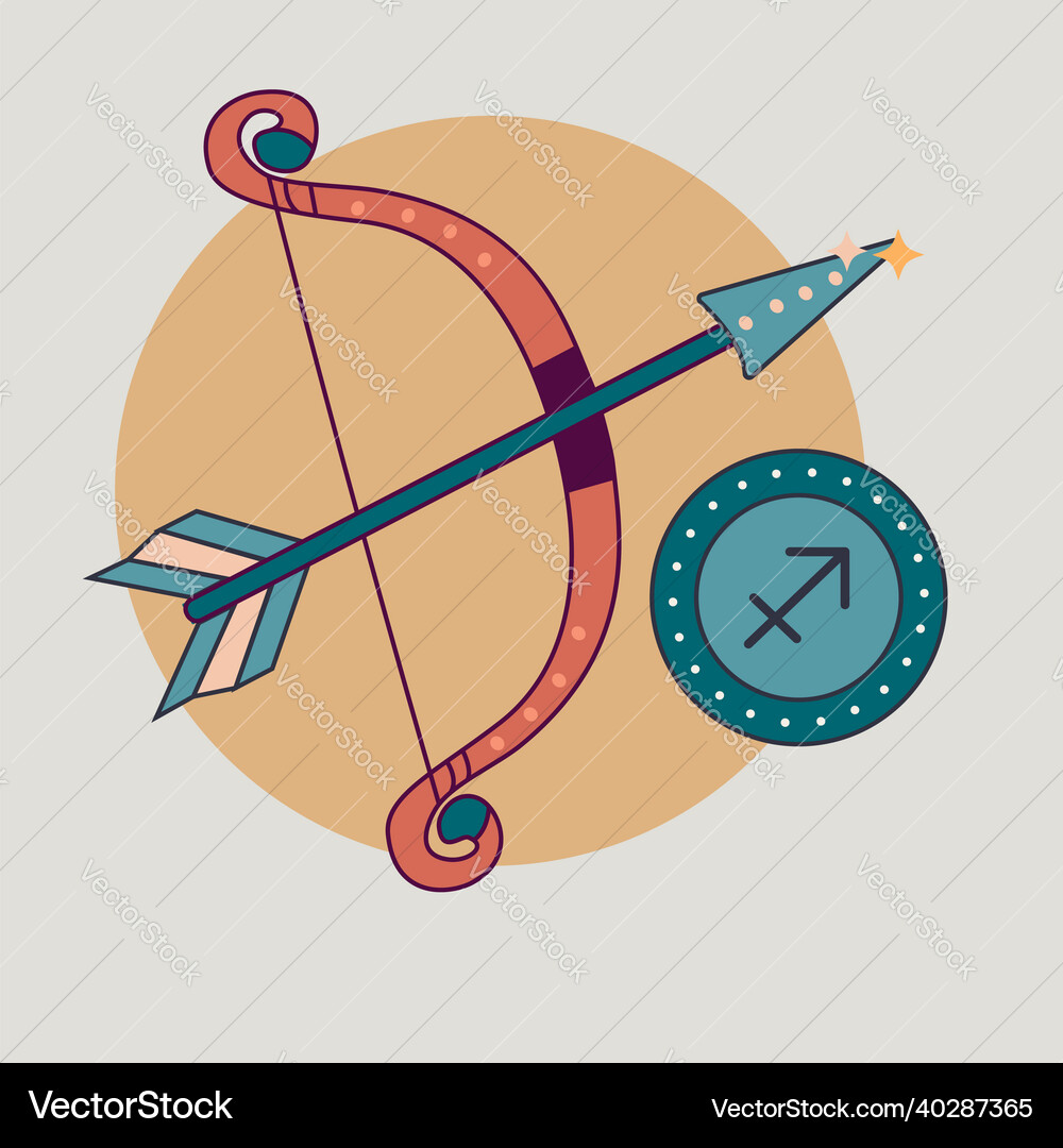 Cartoon zodiac sign flat design Royalty Free Vector Image