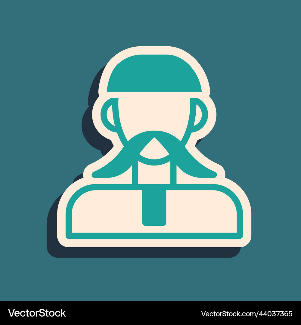 Green ukrainian cossack icon isolated on Vector Image