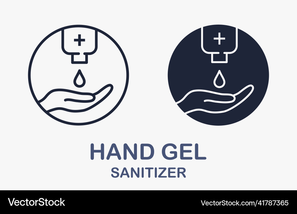 Hand sanitizer icon isolated on white Royalty Free Vector