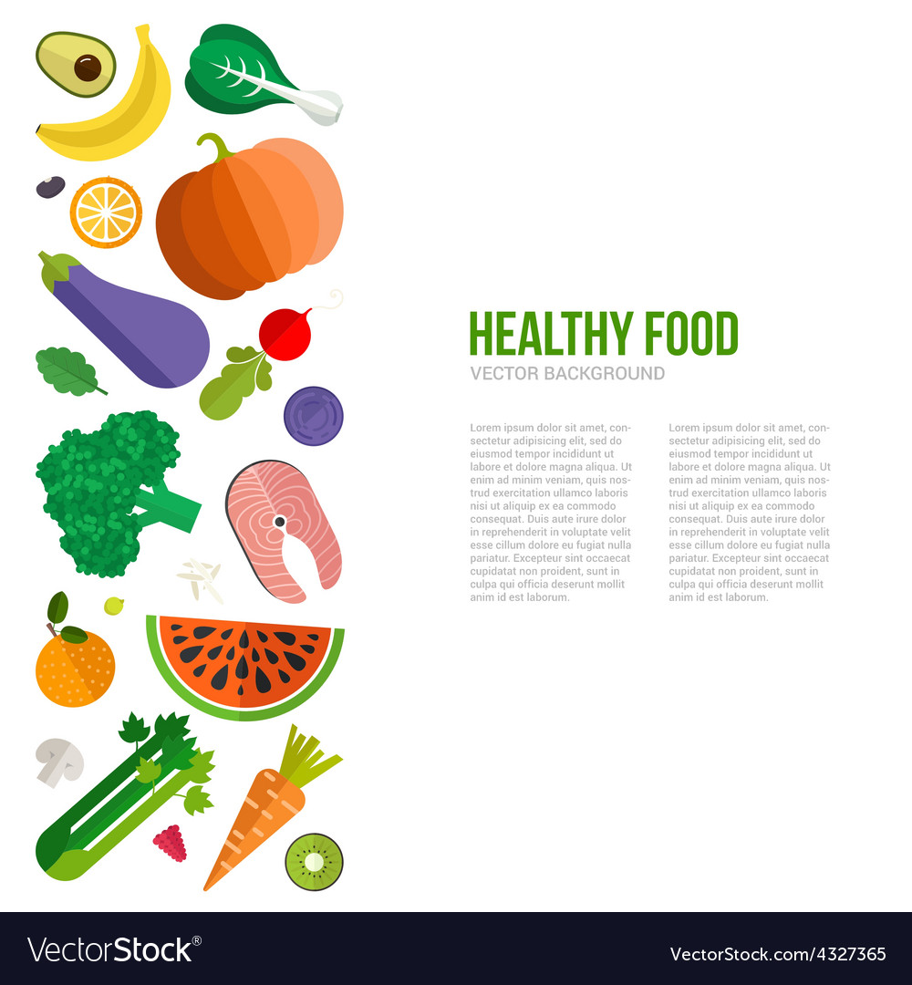Healthy eating concept Royalty Free Vector Image