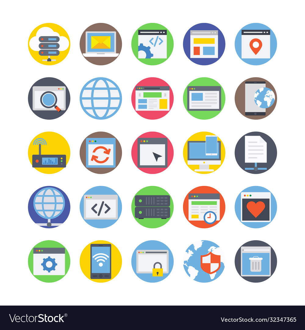 Internet icons 1 Royalty Free Vector Image - VectorStock