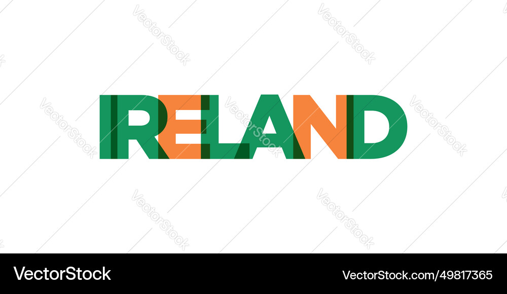 Ireland emblem the design features a geometric Vector Image