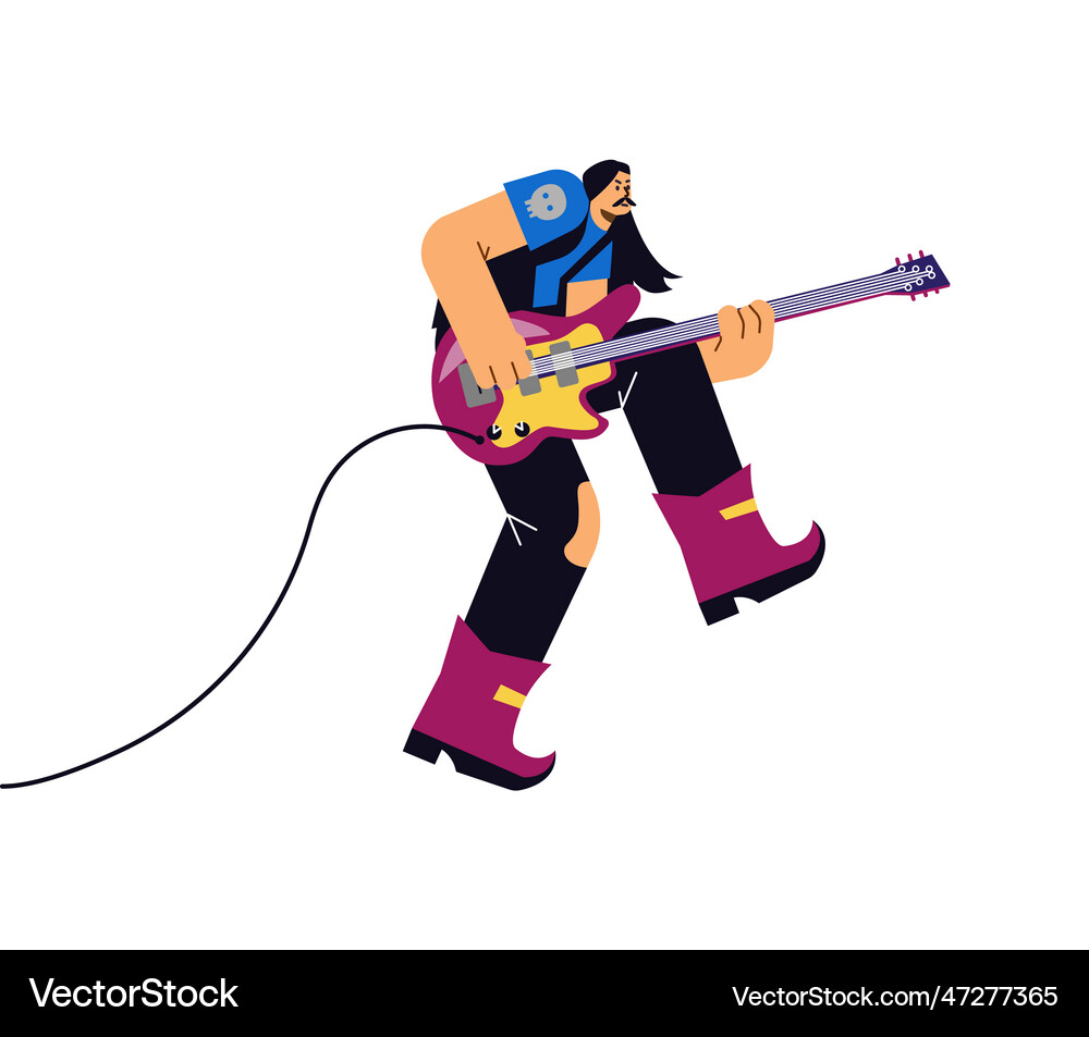 Isolated of rock band Royalty Free Vector Image