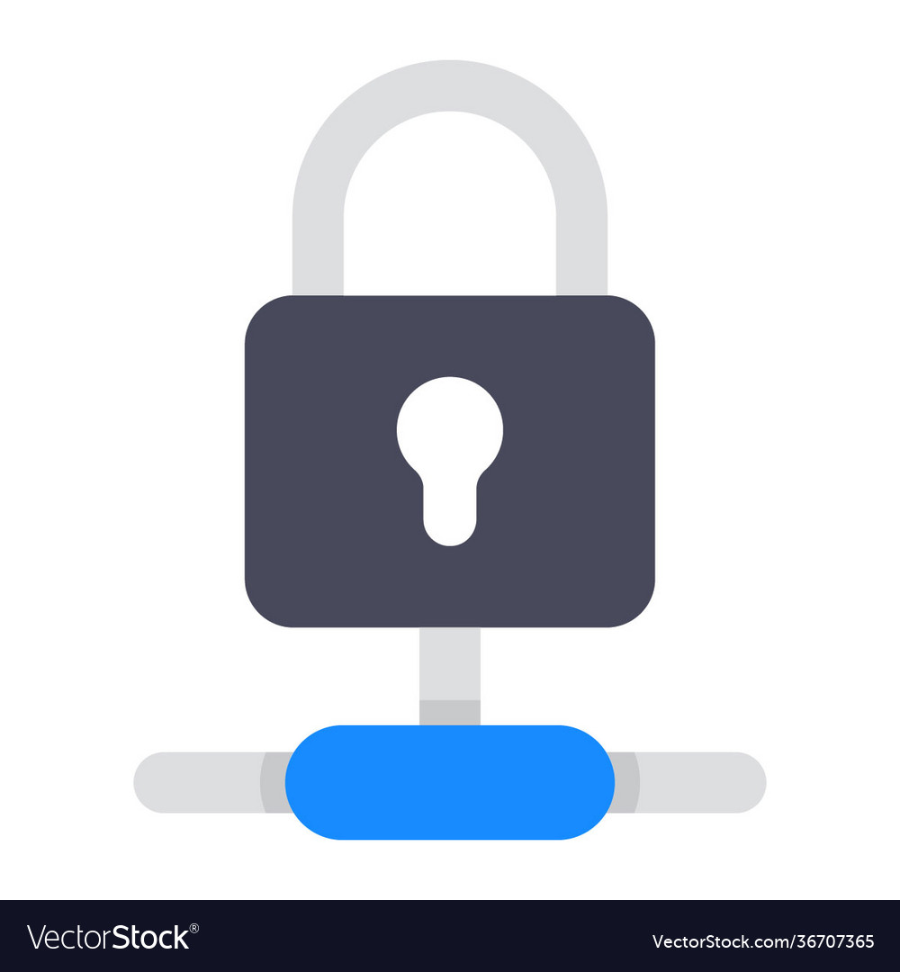 Network lock Royalty Free Vector Image - VectorStock