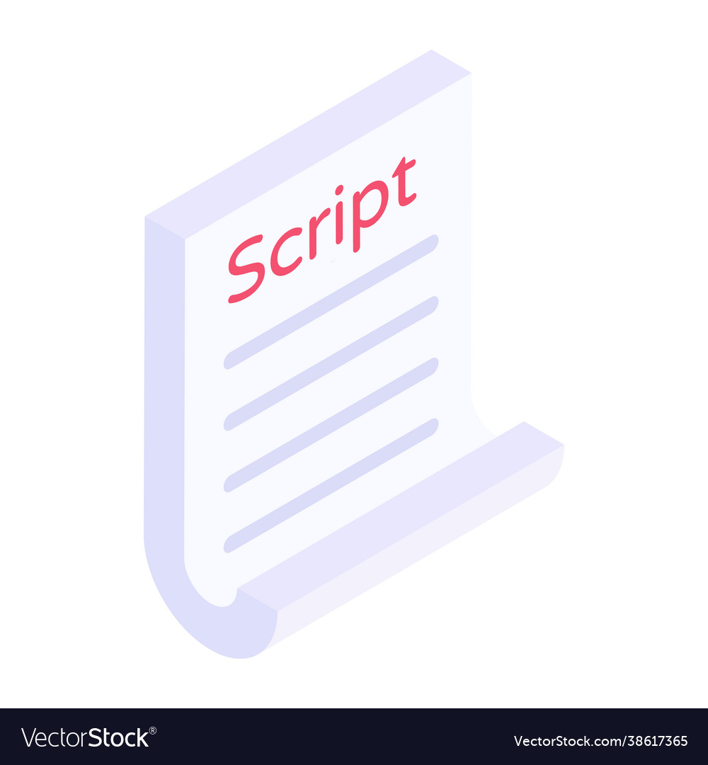 Script Royalty Free Vector Image - VectorStock