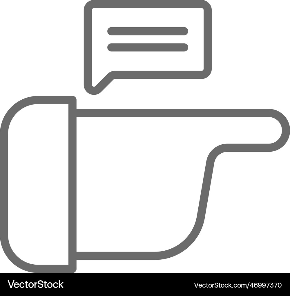Complain feedback icon with black outline style Vector Image