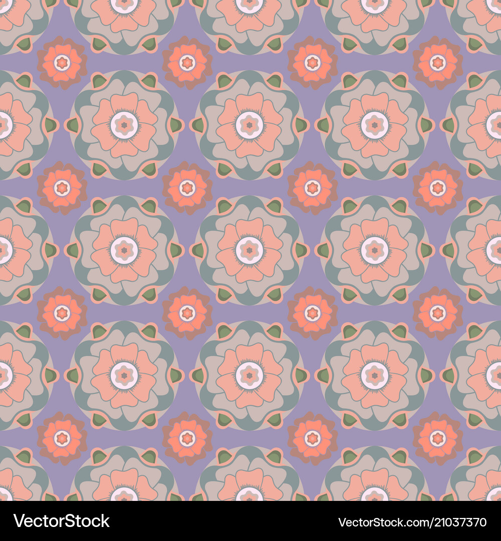 Floral seamless pattern in pastel colors Vector Image