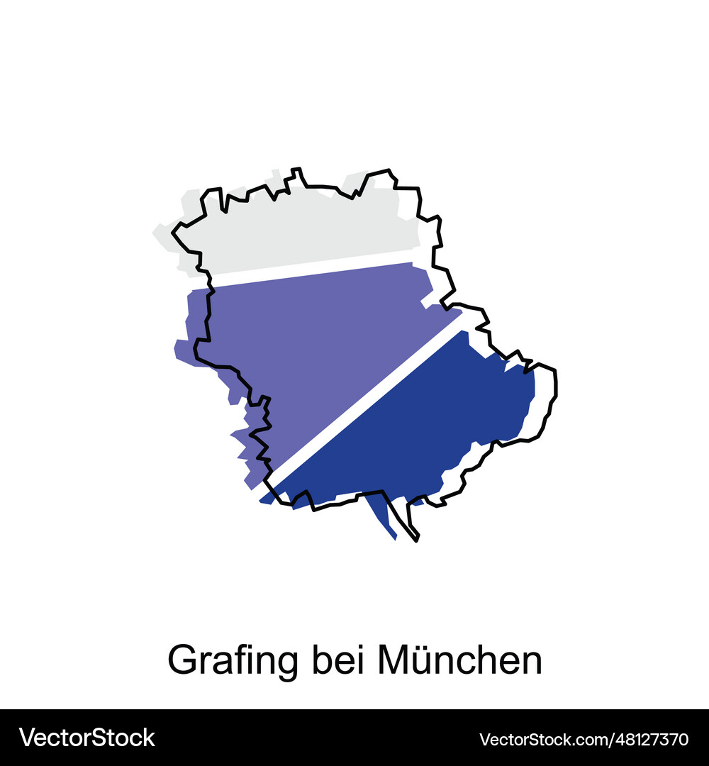Map city of grafting munchen design template Vector Image