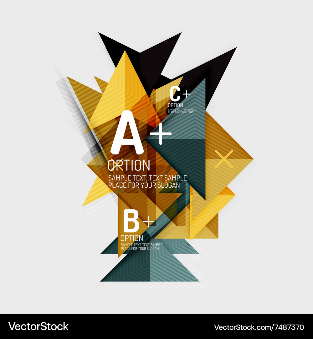 Paper style abstract geometric shapes Royalty Free Vector