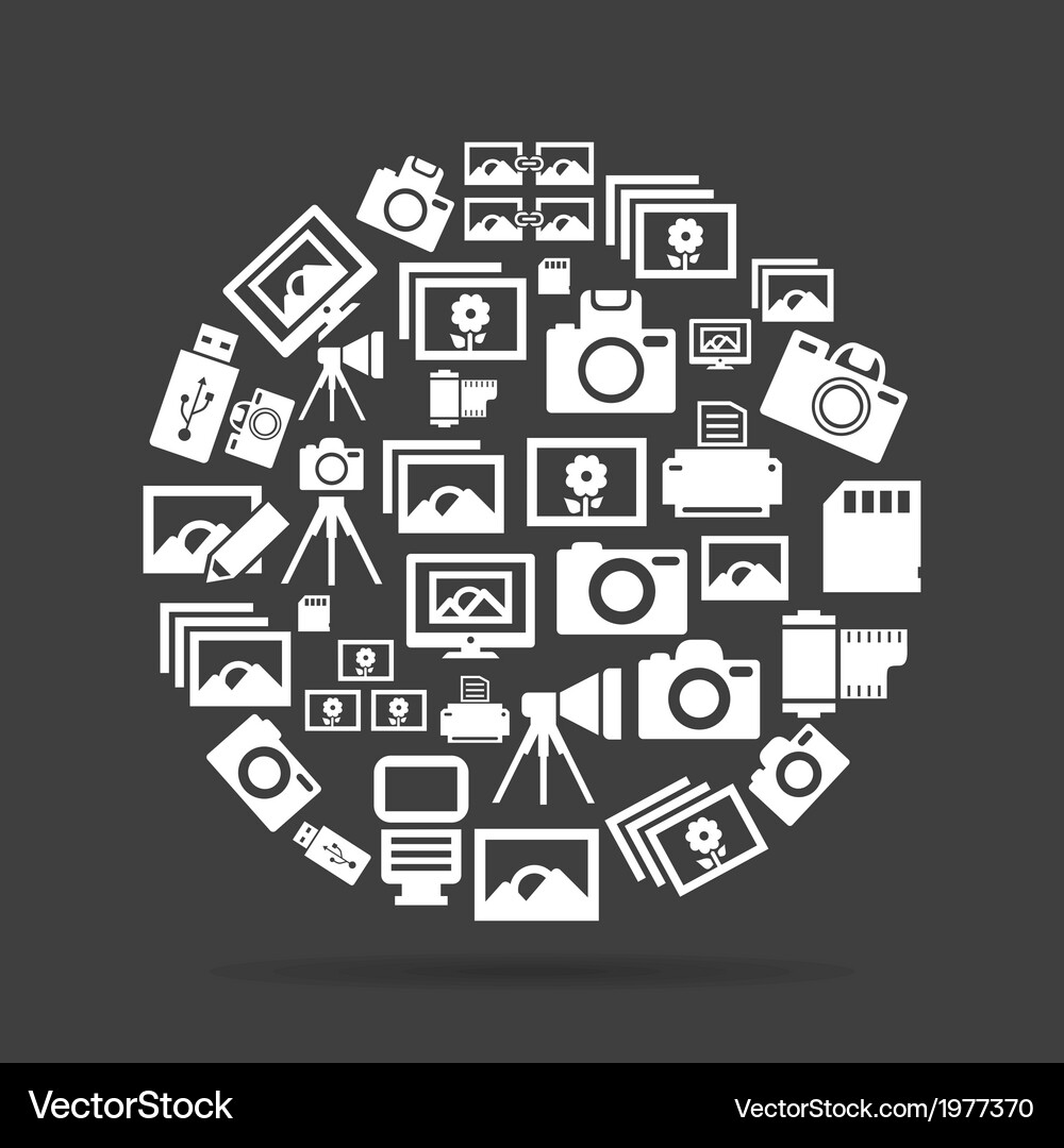 Photo circle Royalty Free Vector Image - VectorStock
