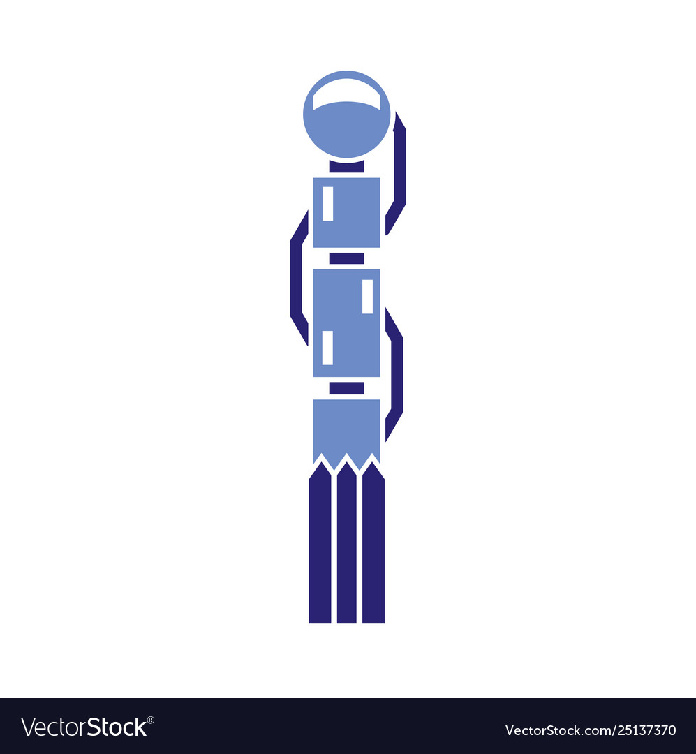 Rocket icon on background for graphic and web Vector Image