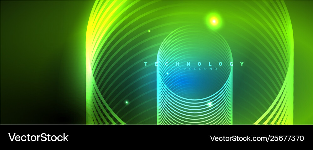 Trendy neon blue abstract design with waves Vector Image