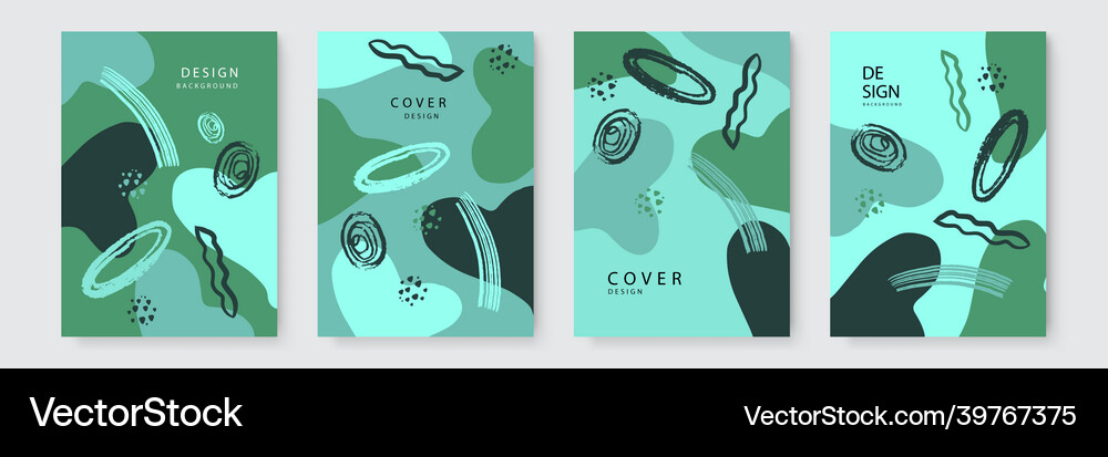 Cover page templates universal abstract layouts Vector Image