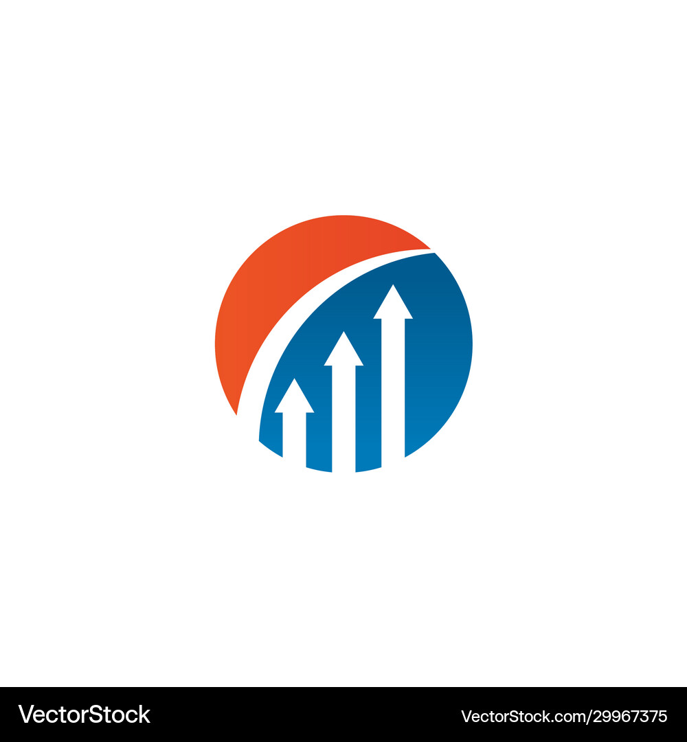 Economic business chart icon logo design Vector Image