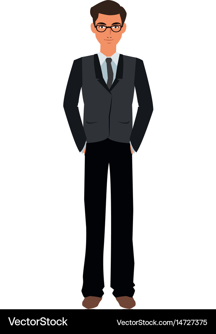 Handsome man business manager employee Royalty Free Vector