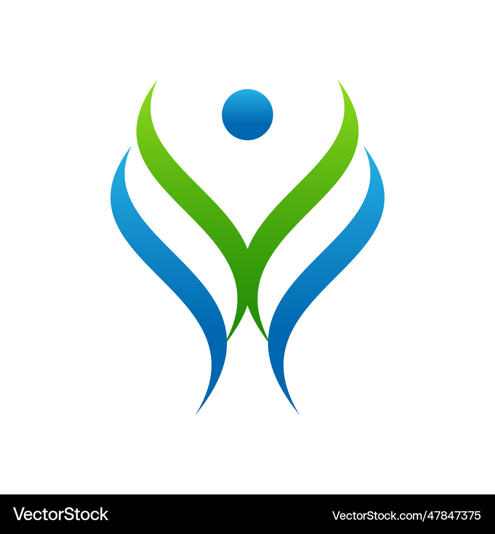 Human health logo design template Royalty Free Vector Image