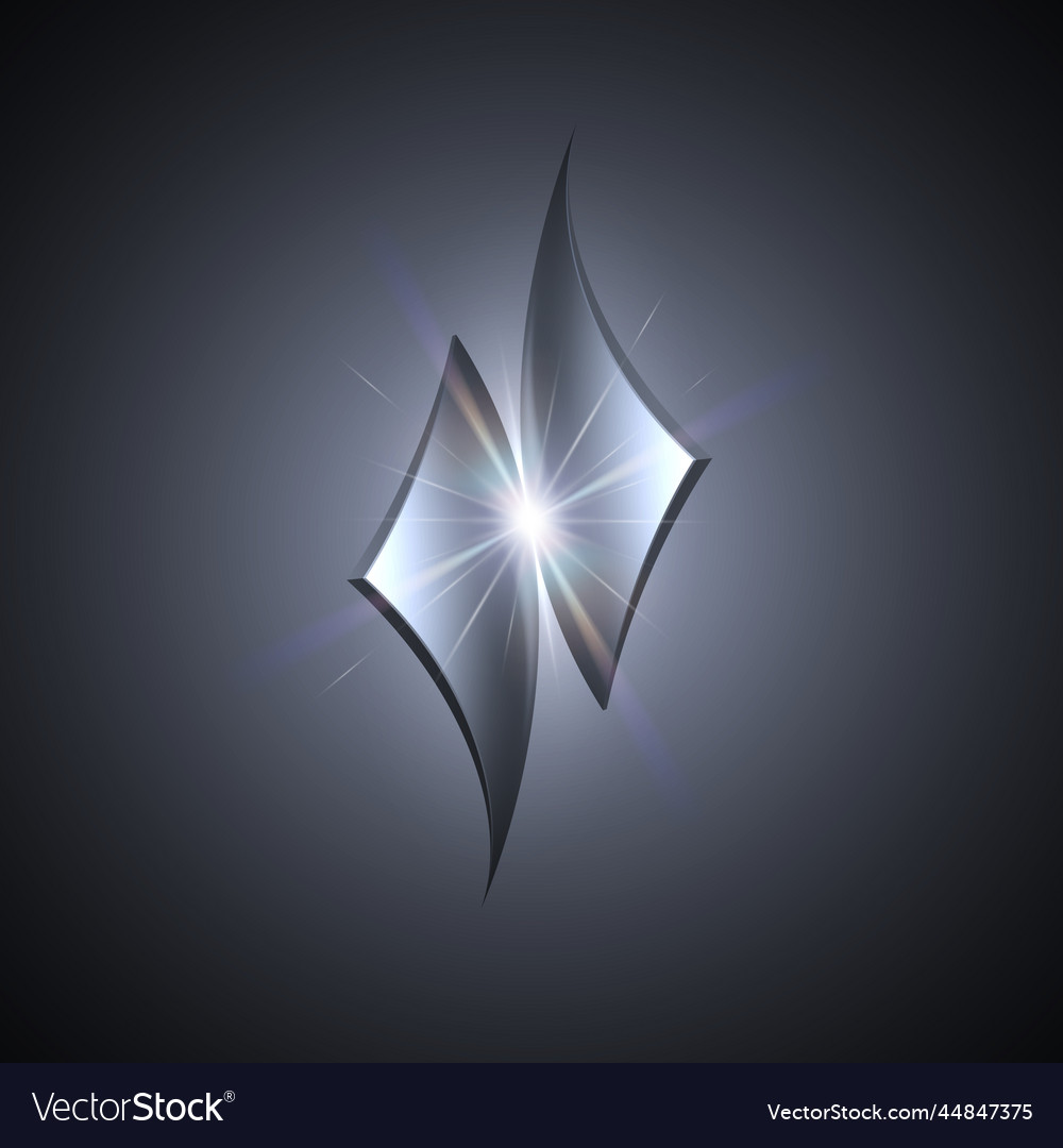 Metal elements with light effect Royalty Free Vector Image