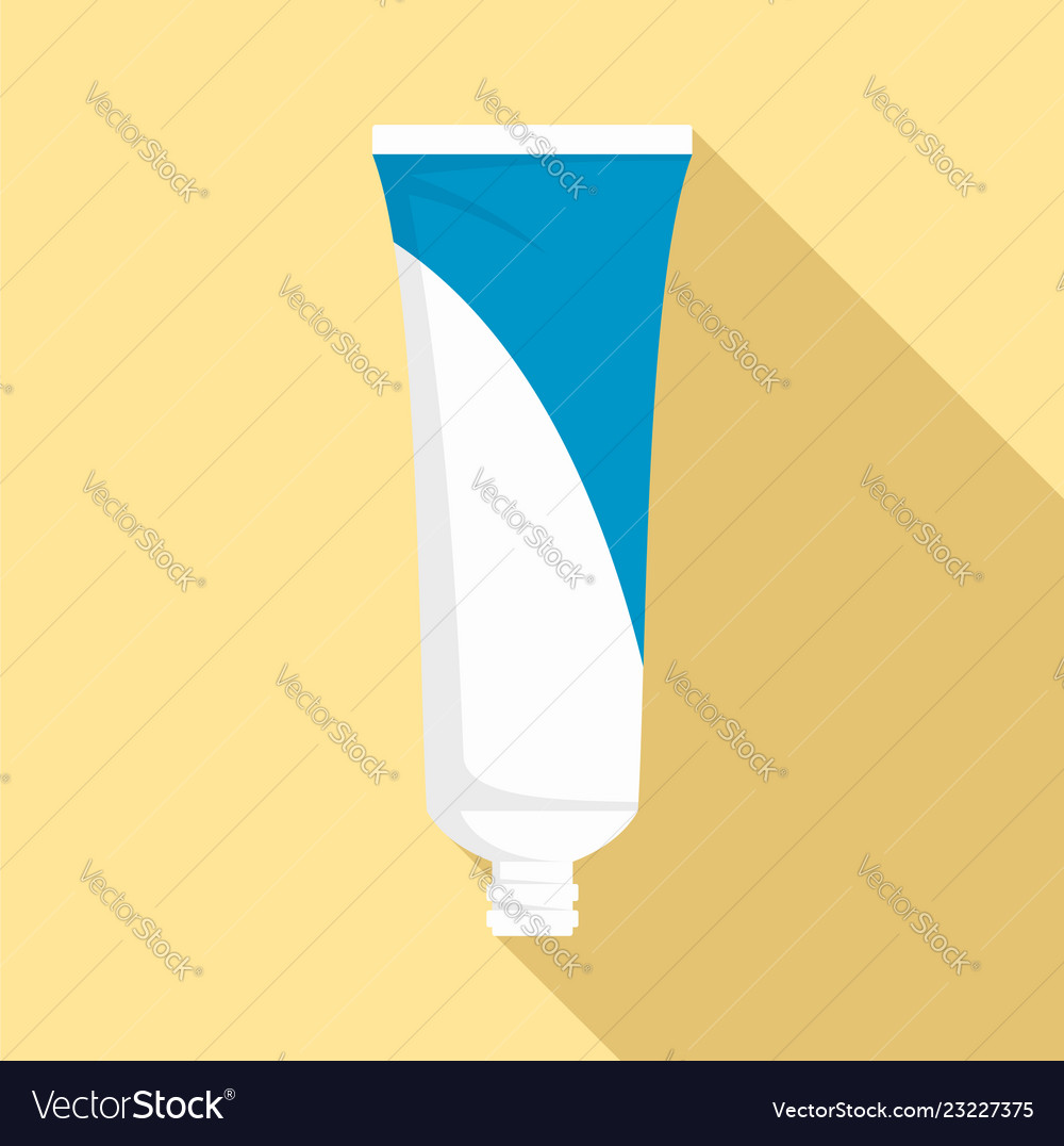 Mint toothpaste icon flat style Royalty Free Vector Image