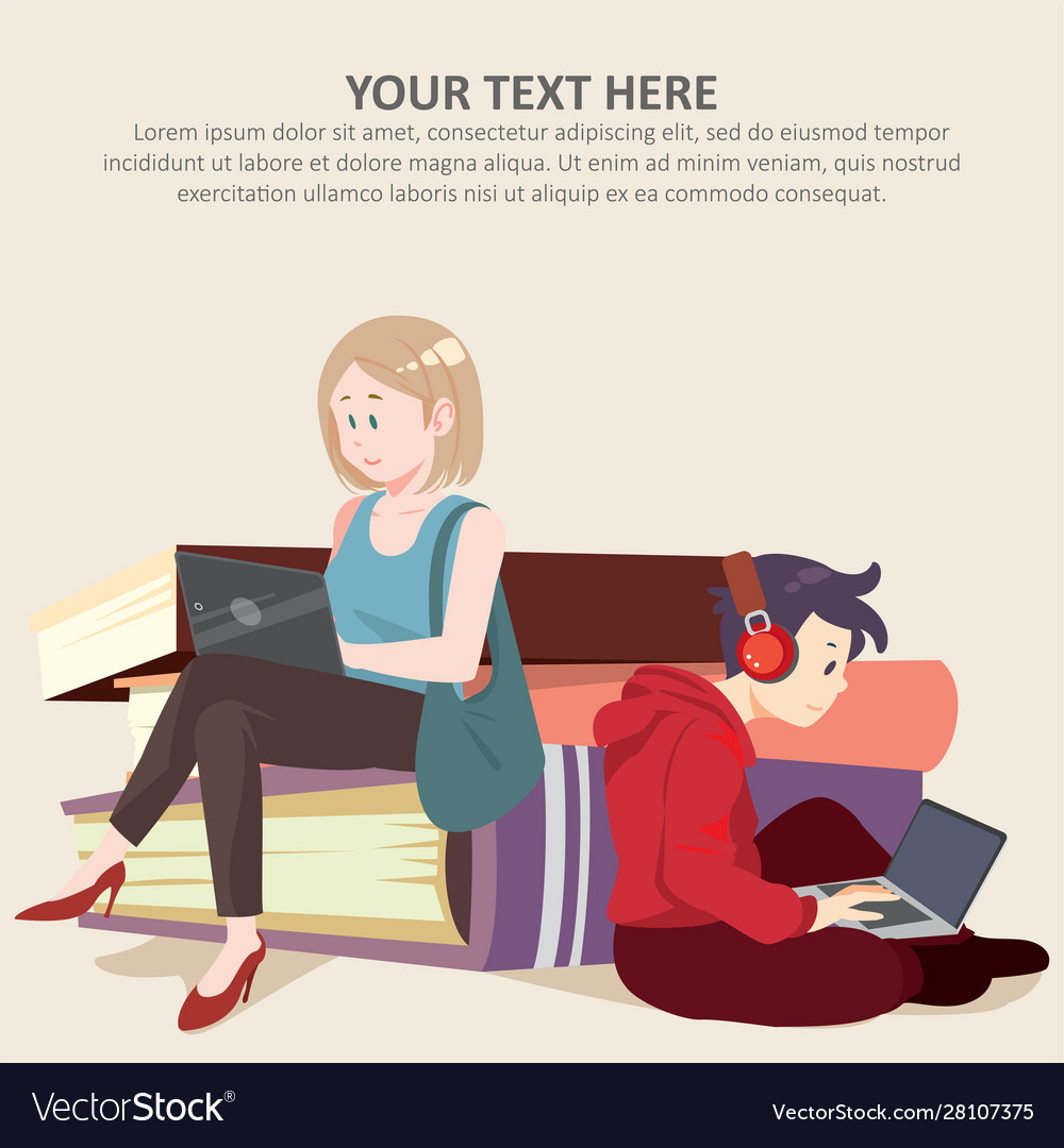 Read with text Royalty Free Vector Image - VectorStock