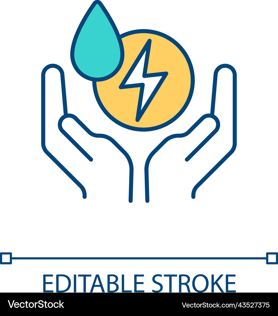 Save nature resources rgb color icon Royalty Free Vector