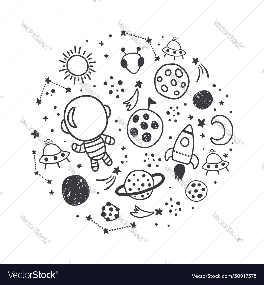 Space circle Royalty Free Vector Image - VectorStock