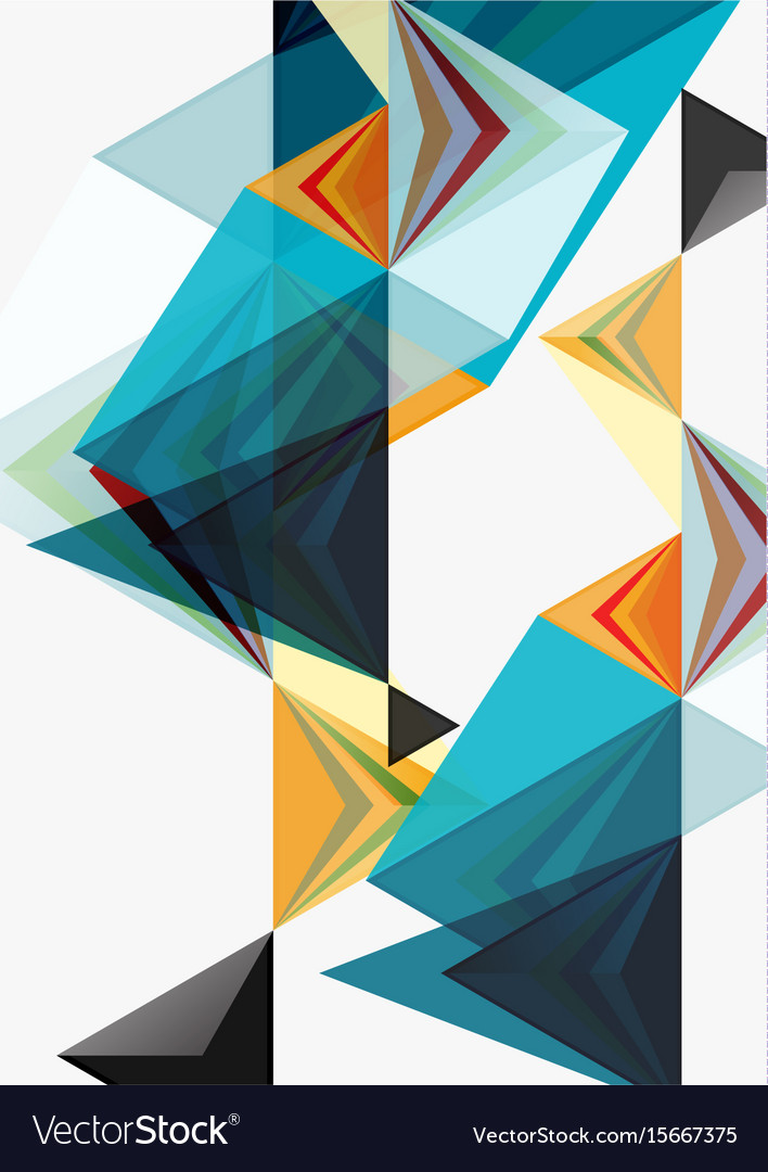 Triangular low poly a4 size geometric Royalty Free Vector