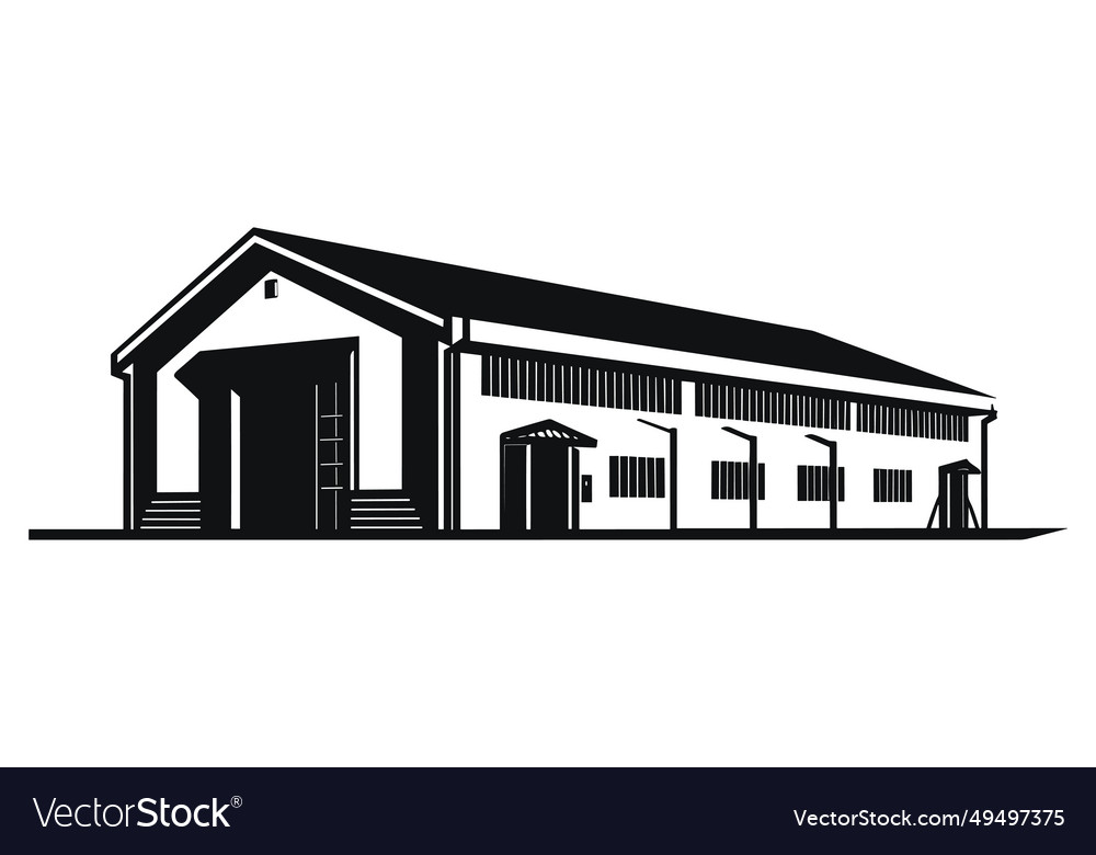 Warehouse logo design Royalty Free Vector Image
