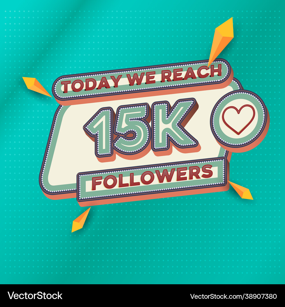 2000 followers square banner modern look Vector Image