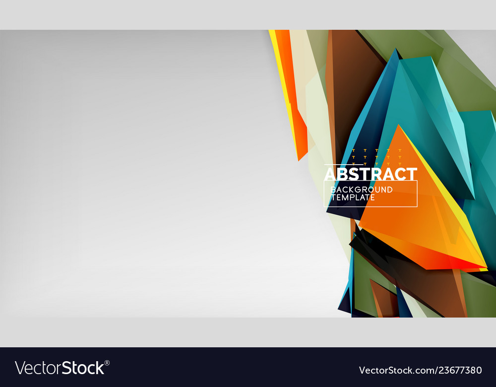 Abstract color triangles geometric background Vector Image